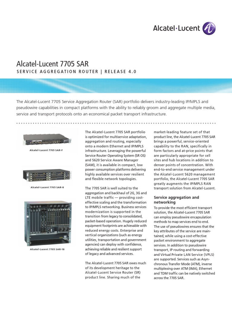 7705 SAR R4-0 DataSheet PDF | PDF | Multiprotocol Label Switching ...