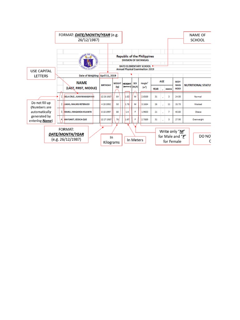 TUMALIM NHS BMI Teachers Final Version | PDF | Body Mass Index | Eating ...