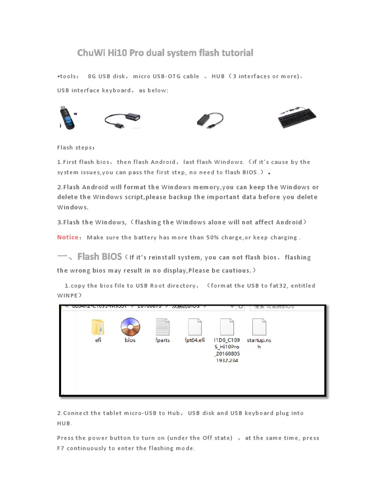 Flash 8GB USB, OTG cable, HUB to install Android, BIOS, Windows | PDF ...
