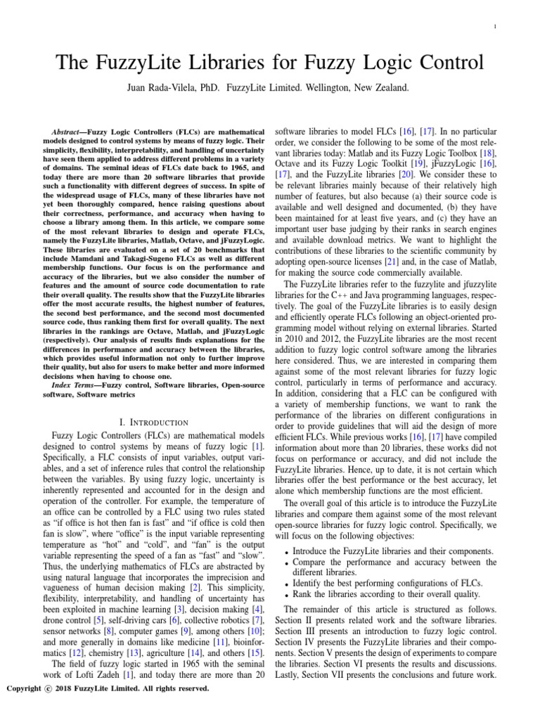 Fuzzylite Libraries Pdf Pdf Logic Teaching Mathematics 