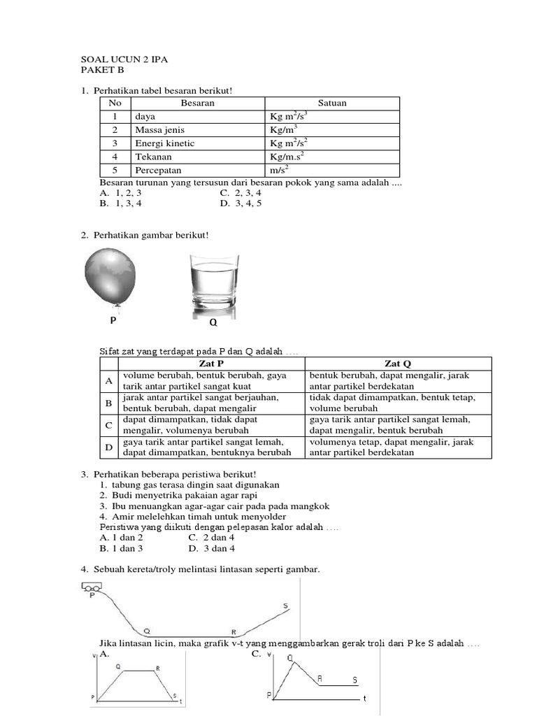 Ucun Ii Ipa Paket B | PDF | Sains & Matematika