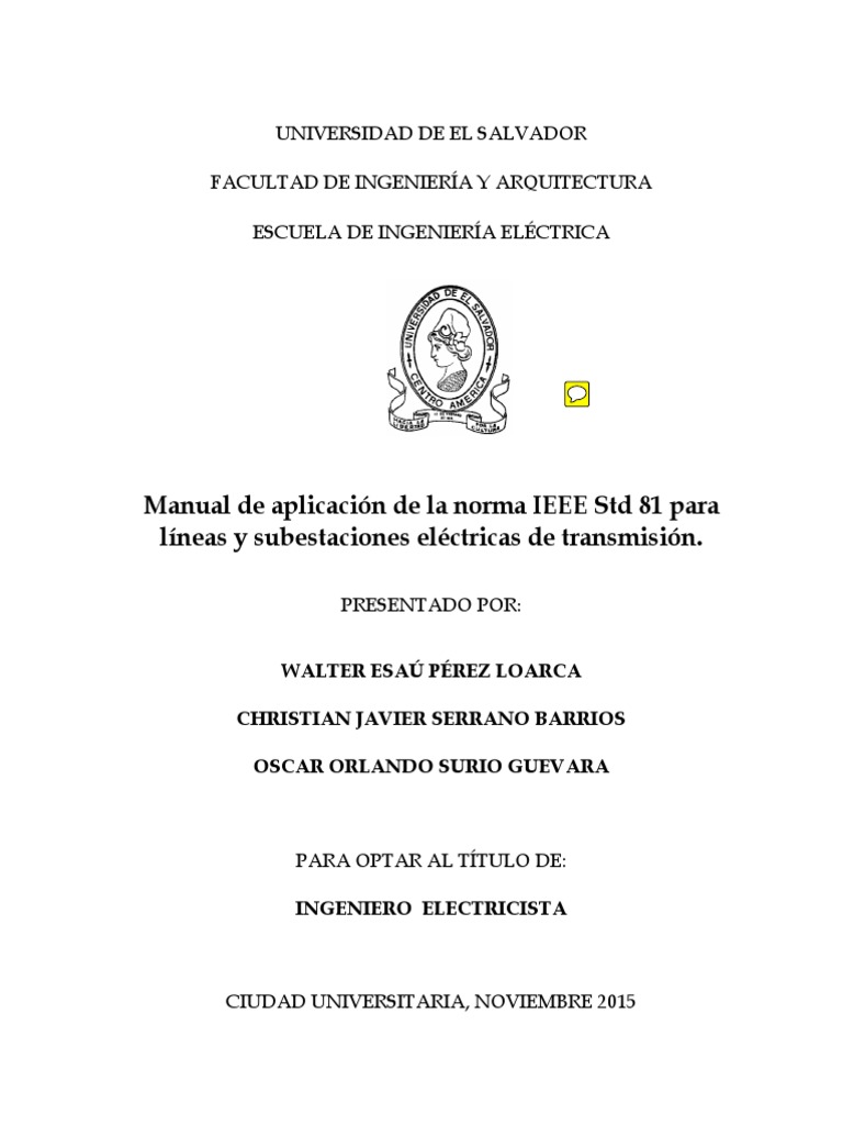 Manual de Aplicación de La Norma IEEE STD 81 PDF | Resistencia ...