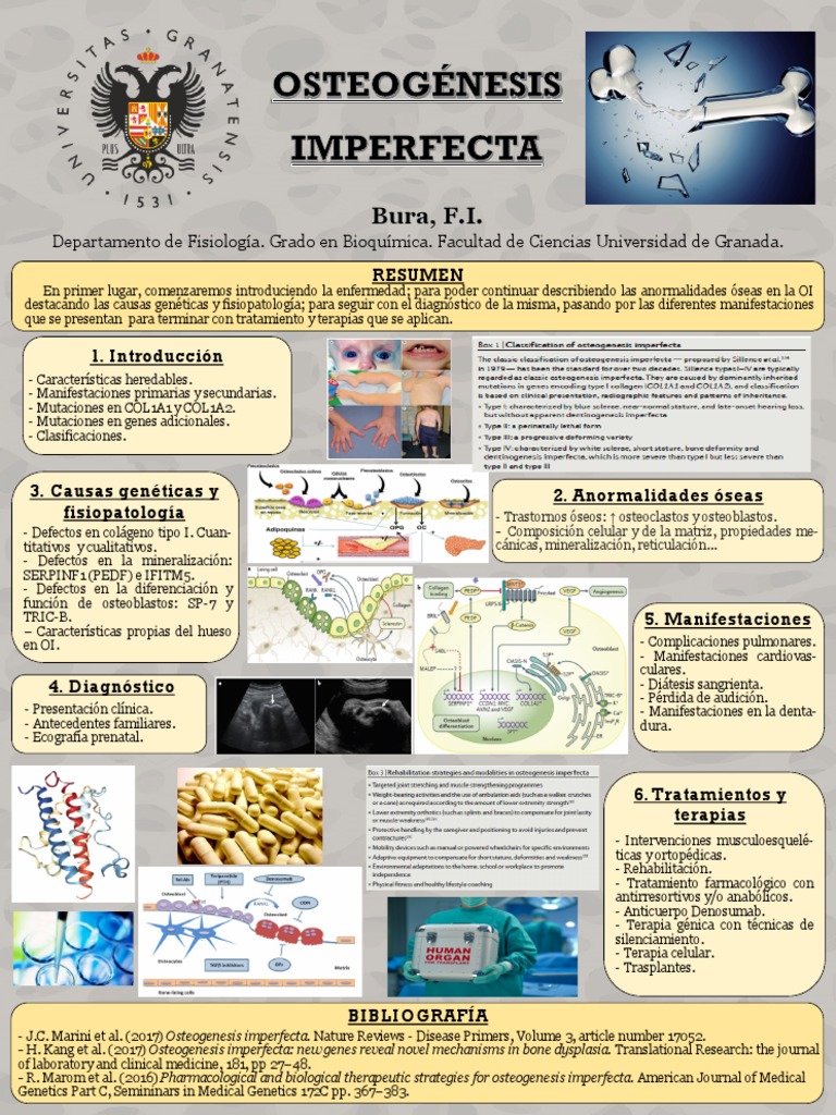 Poster - Osteogénesis Imperfecta | PDF | Hueso | Biología