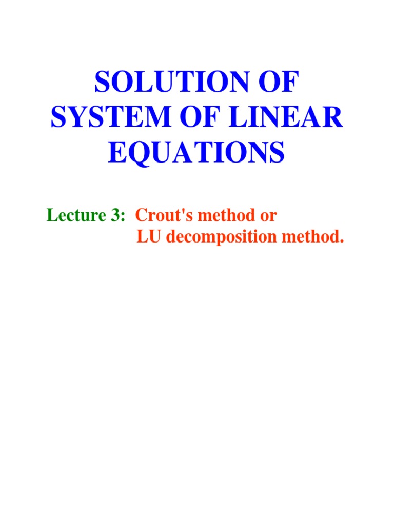Solution of Matrix PDF | Download Free PDF | Mathematical Relations ...