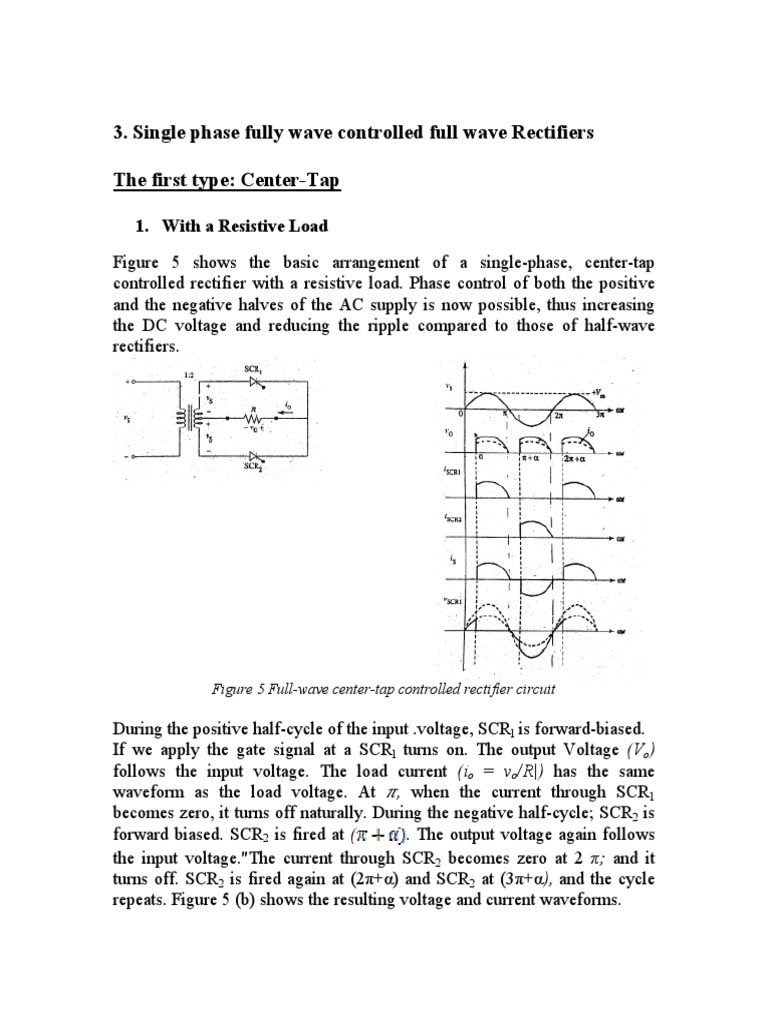 Single Phase Fully Controlled Rectifier2009-2 | PDF | Rectifier | Root ...