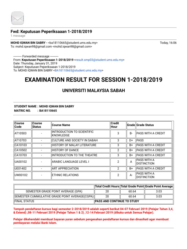 Sem 1 Ums | PDF | Educational Assessment And Evaluation | Academia