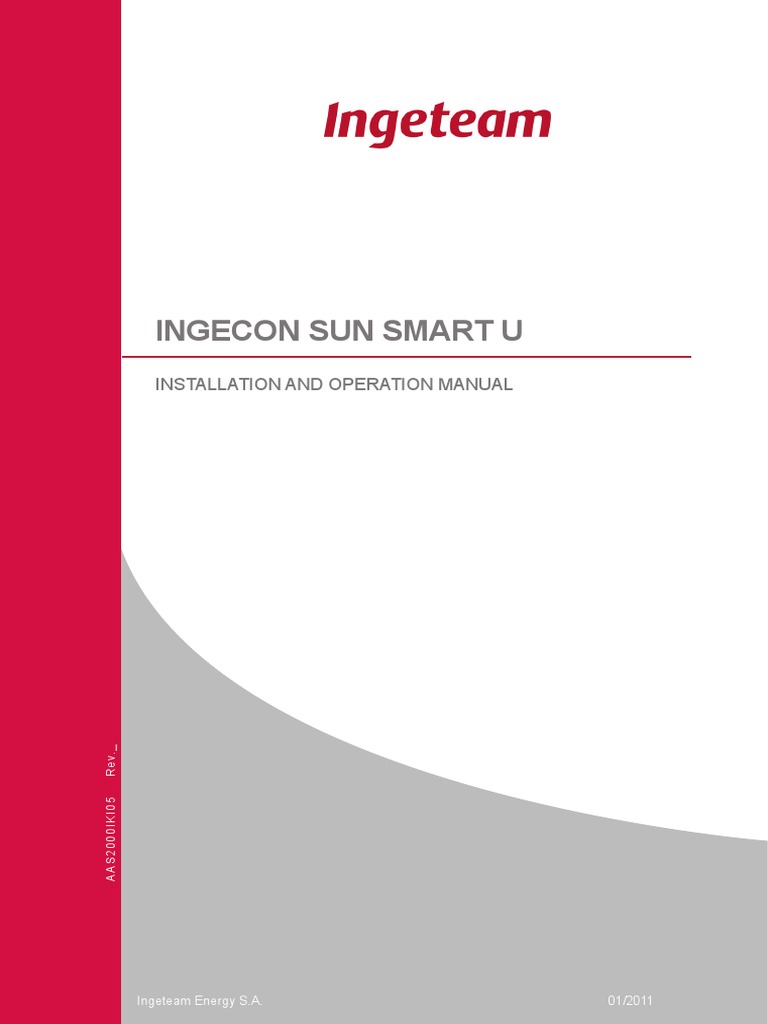 Ingecon Sun Smart U Installation Manual PDF | PDF | Photovoltaic System | Power Inverter