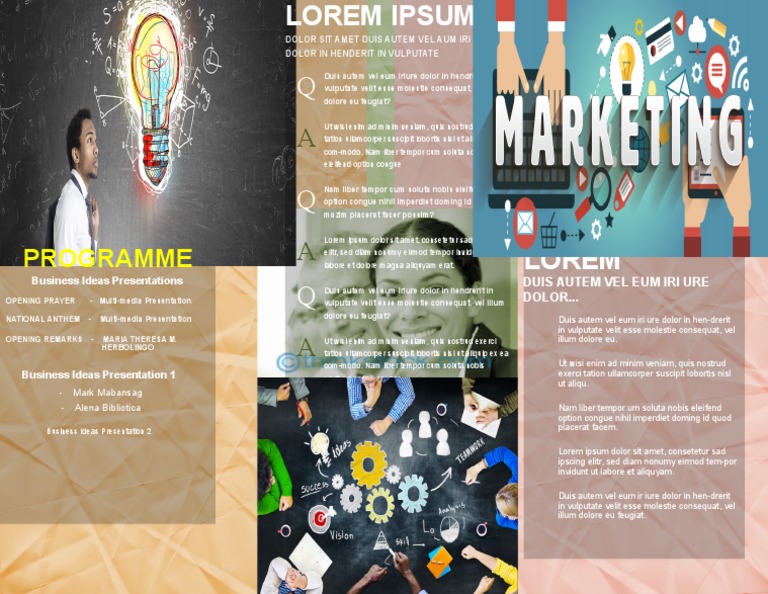 Business Ideas 2019 Program of Activities | Download Free PDF | Text