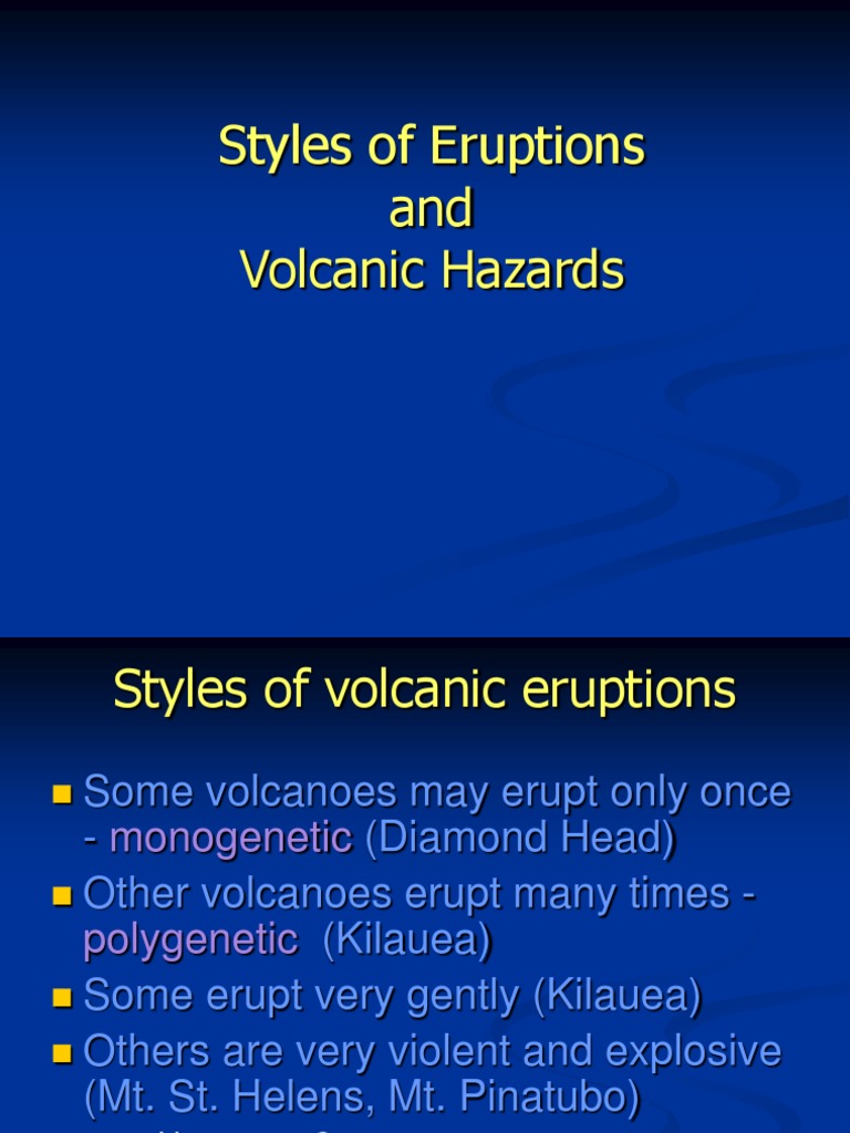 10 Eruption Styles | PDF | Types Of Volcanic Eruptions | Volcano