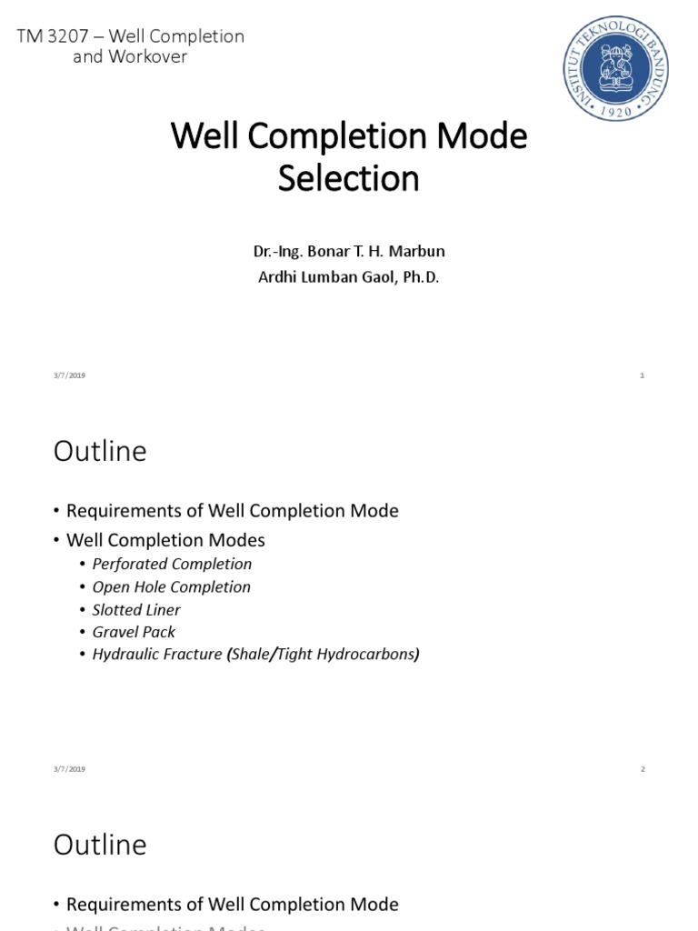 Well Completion Techniques Guide | PDF | Casing (Borehole) | Oil Well