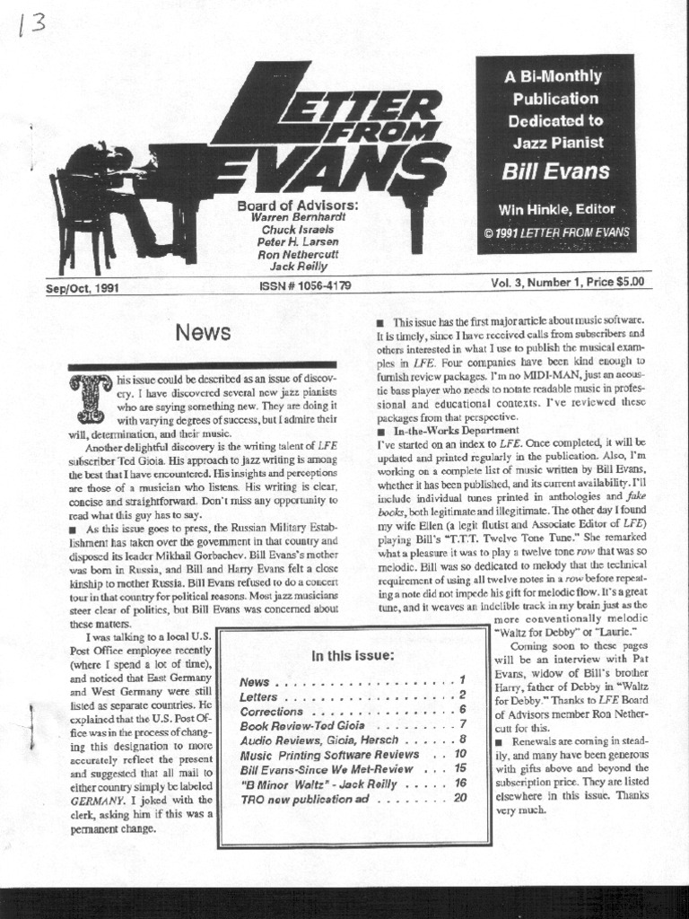 Letter From Evans 13 | PDF