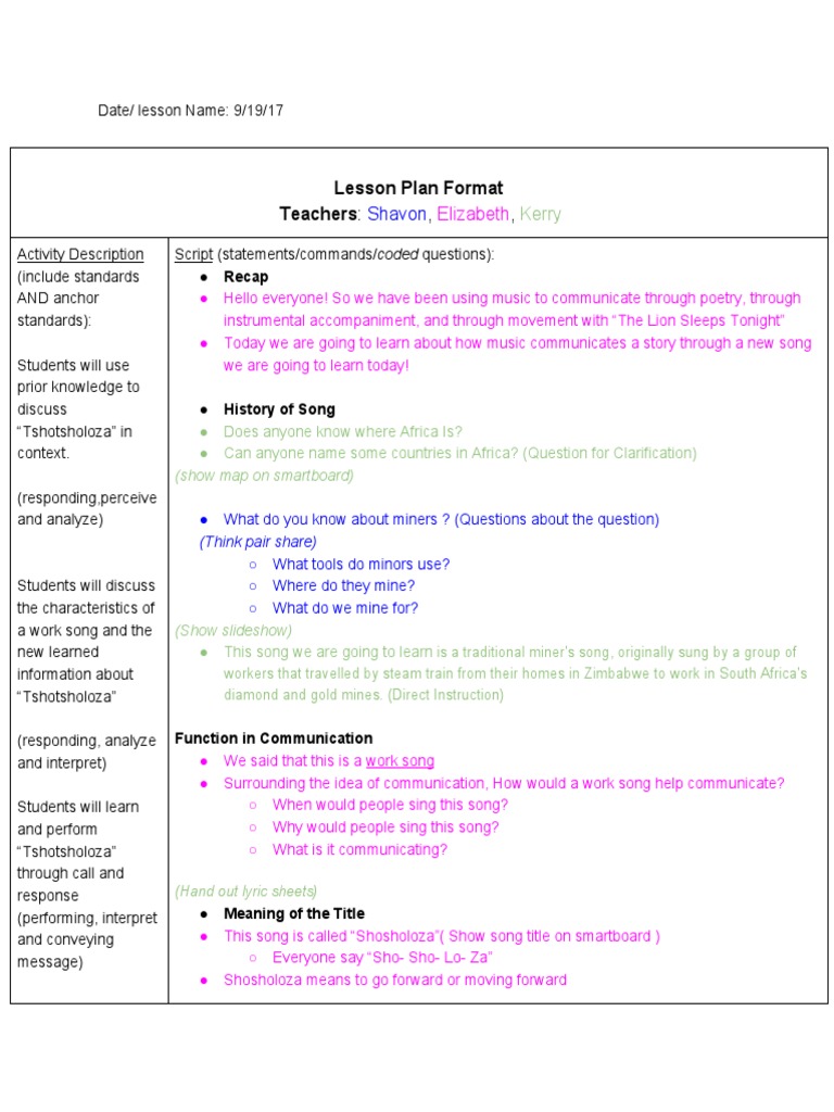 Integrating "Shosholoza" in Lesson Plans | PDF | Motivation | Motivational