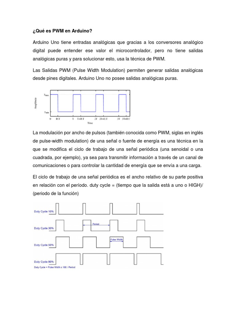 Qué Es PWM en Arduino | PDF | Tipo de datos | Áreas de informática