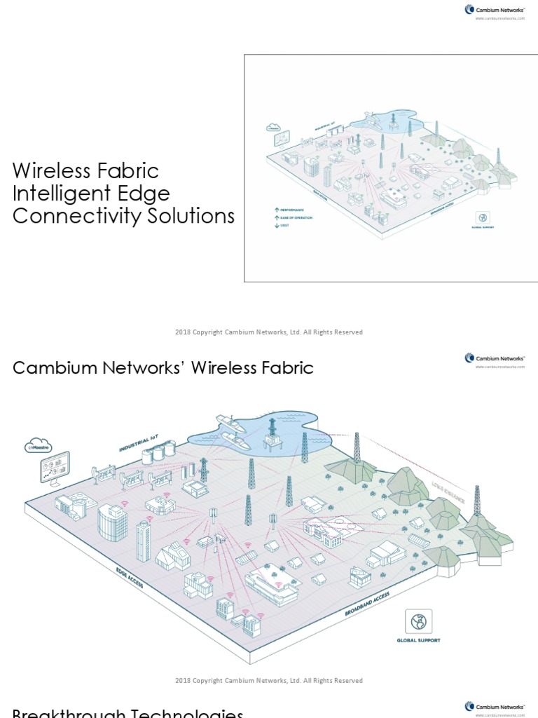Wireless Fabric Intelligent Edge Connectivity Solutions: Cambiumnetworks | PDF | Ieee 802.11 | Wi Fi