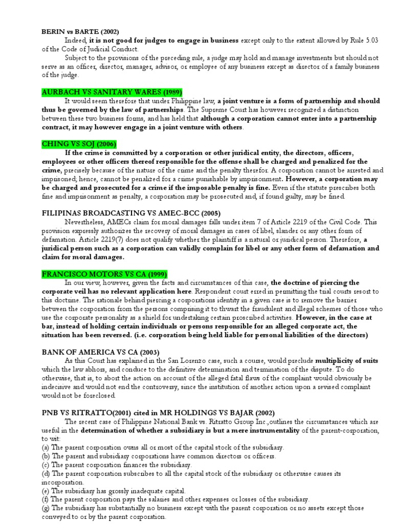 Commrev Doctrines Compressed | PDF | Letter Of Credit | Mortgage Law