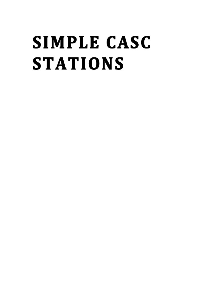 Simple CASC Stations | PDF | Delusion | Psychotherapy