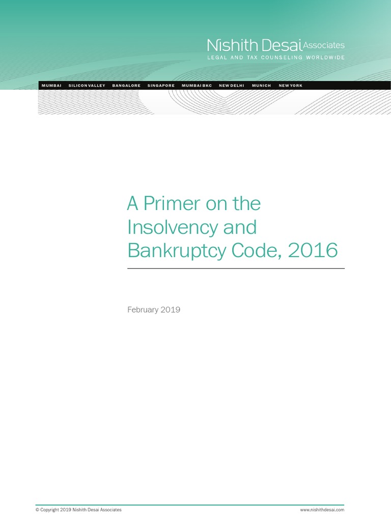 A Primer On The Insolvency and Bankruptcy Code PDF | PDF | Bankruptcy ...