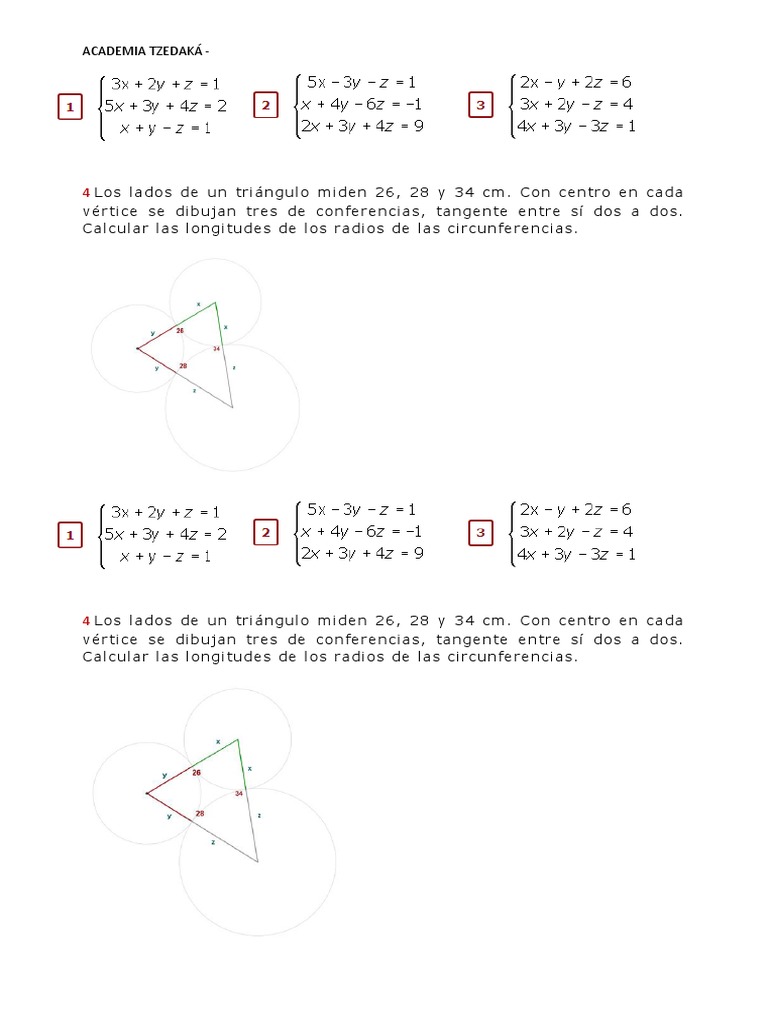 Ecuaciones Con 3 Variables | PDF