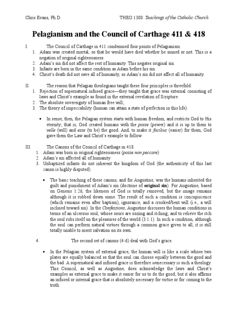Pelagian Is M | PDF | Original Sin | Grace In Christianity