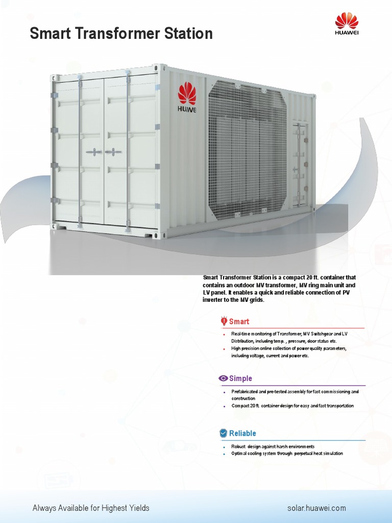 Huawei Smart Transformer Station 6000K | PDF | Electrical Substation ...