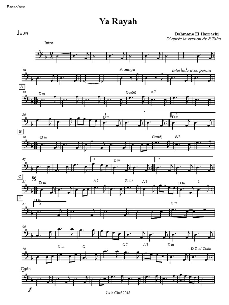 Ya Rayah Basse Et Acc | PDF | Musical Subgenres | Recorded Music