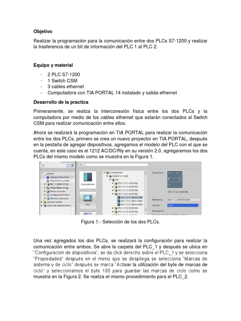 Practica 1 PLC | PDF | Controlador lógico programable | Conmutador de red