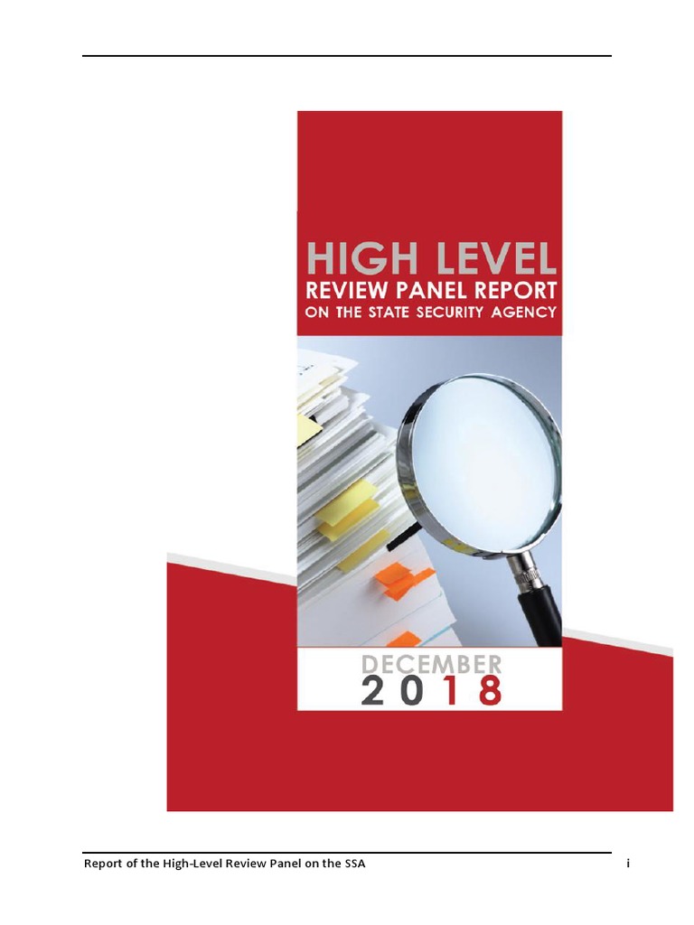 High-Level Review Panel On The SSA | PDF | National Security | United ...