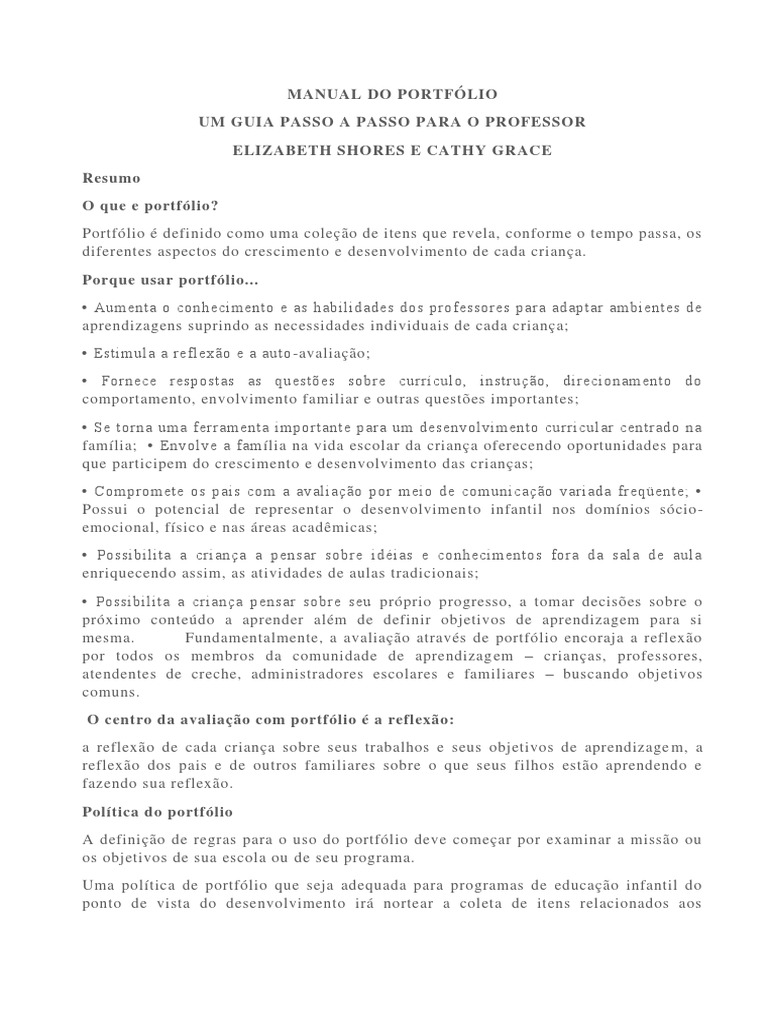 Manual de Portfólio | PDF | Planejamento estratégico | Tempo