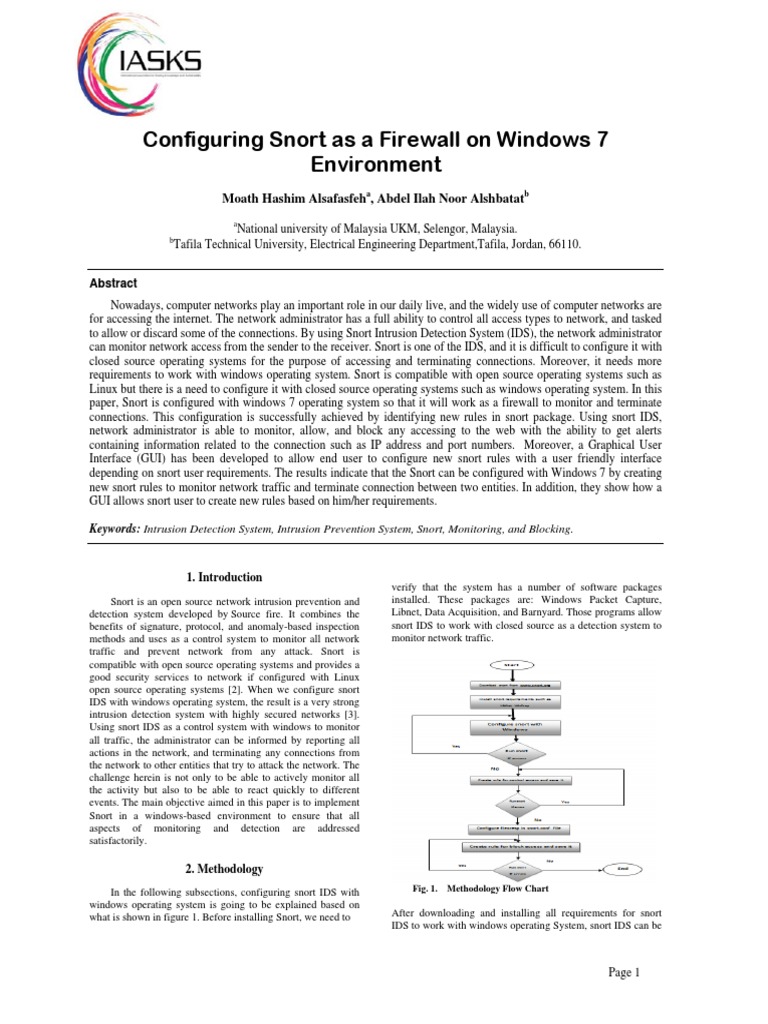 Snort Firewall Setup for Win 7 Admins | PDF | Computer Network | Port (Computer Networking)