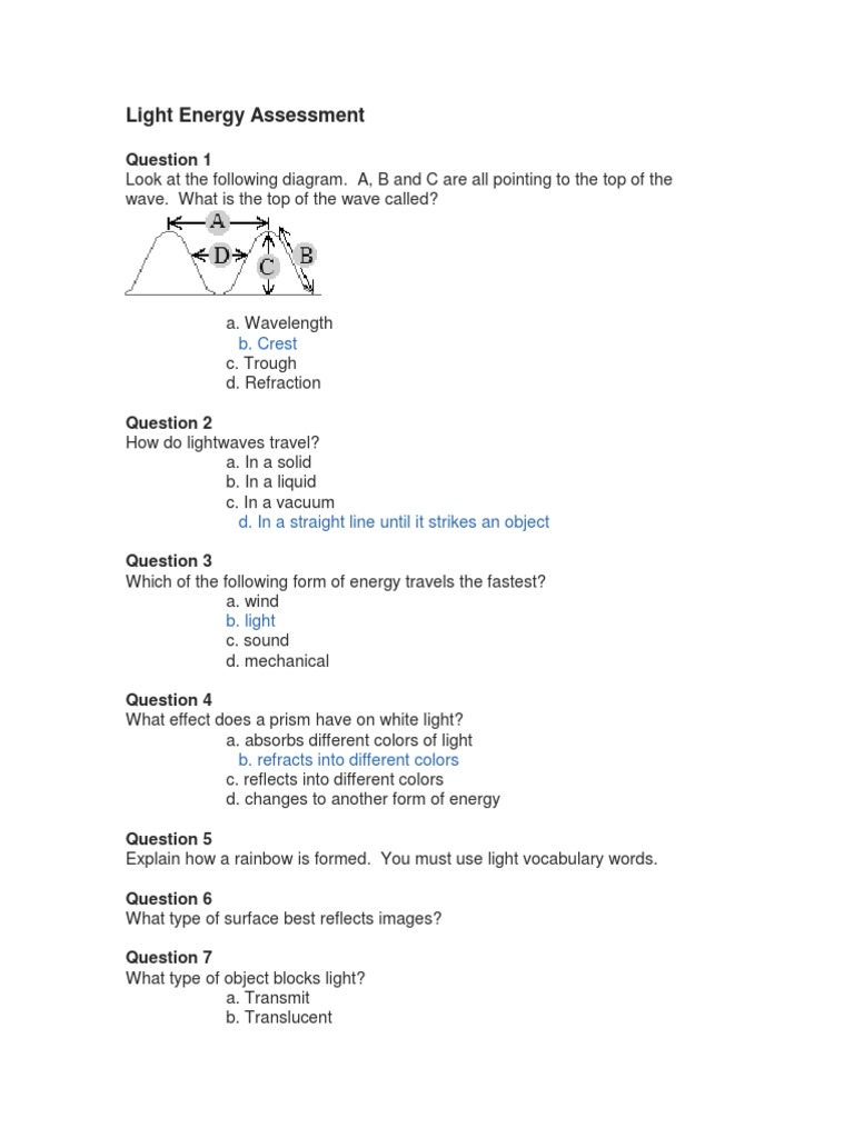 Light Energy Assessment | PDF