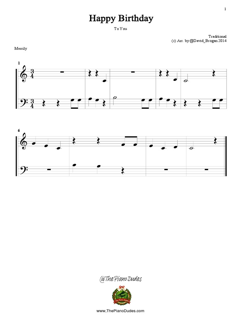 Happy Birthday Sheet Music | PDF