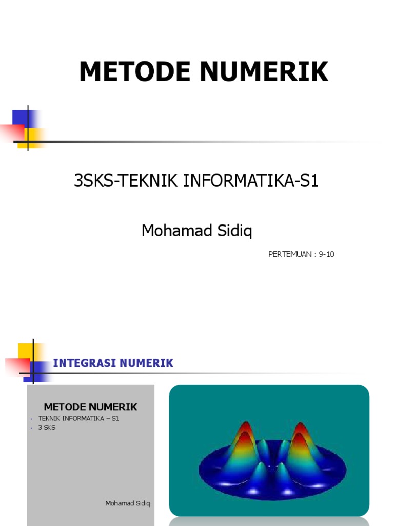 16-Metode Numerik PDF | PDF | Metode & Bahan Ajar