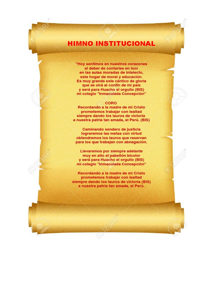 Himno Inmaculada Concepcion Huacho | PDF