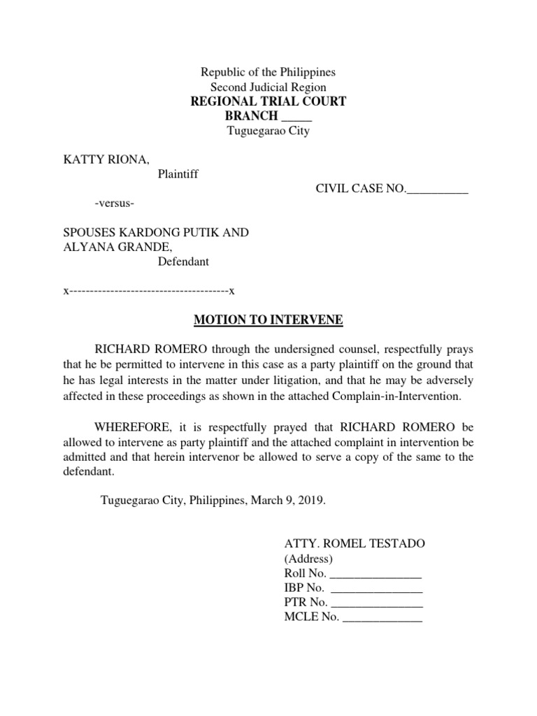 Motion To Intervene | PDF