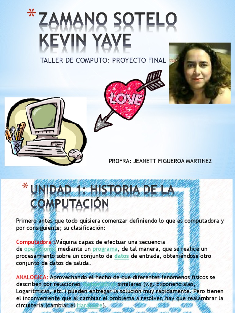 Proyecto Final Computacion | PDF | Hardware de la computadora | Programa de computadora