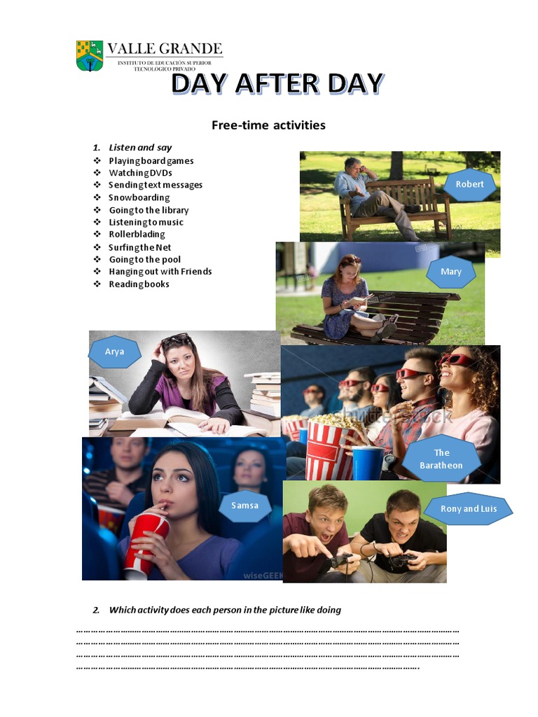 Free Time Activities | PDF | Leisure