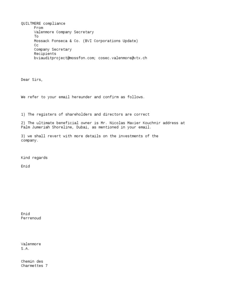 Email 4 | PDF | Regulatory Compliance | Money Laundering