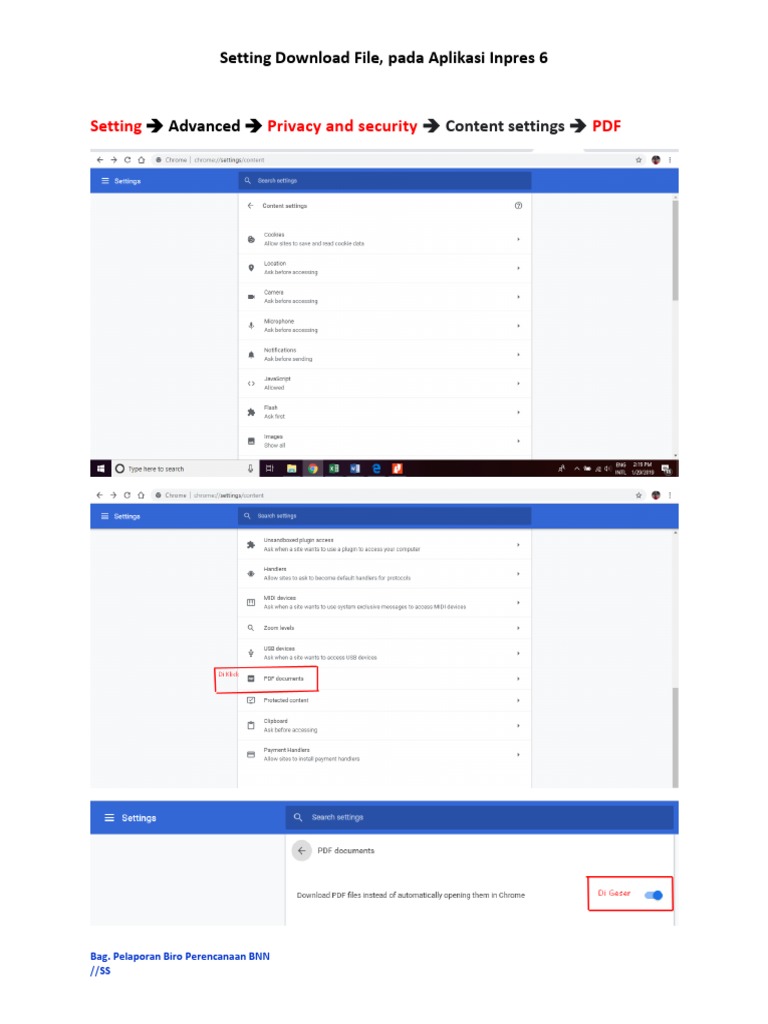 Cara Setting Download File | PDF