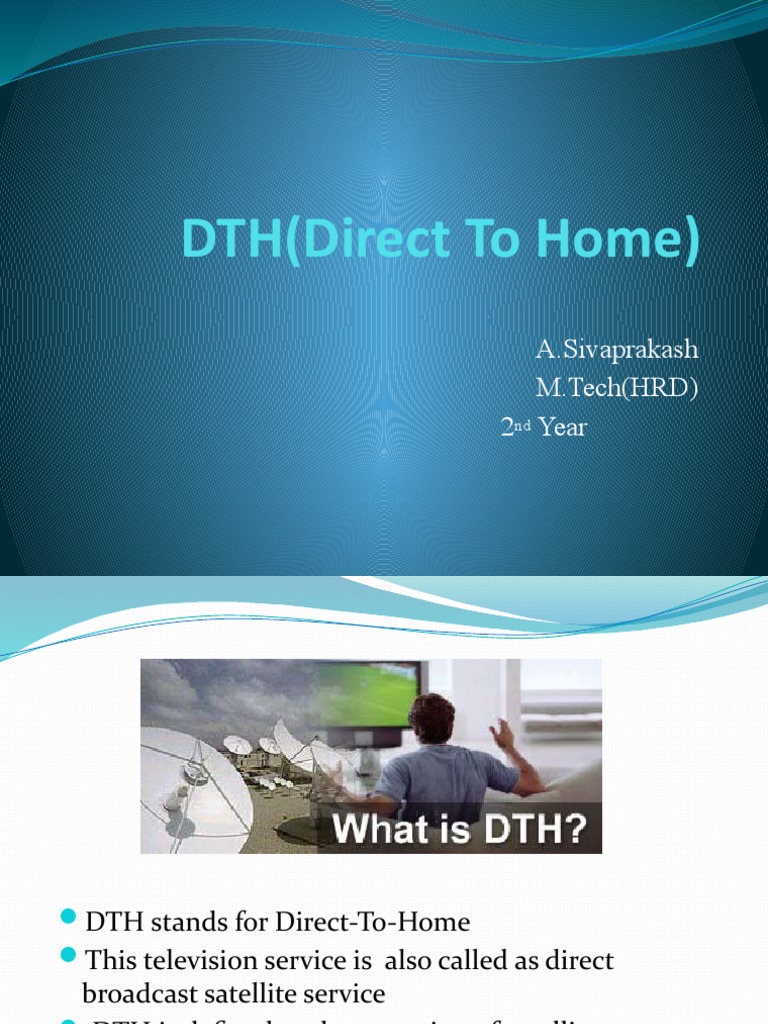 DTH (Direct To Home) | PDF | Satellite Television | Broadcasting