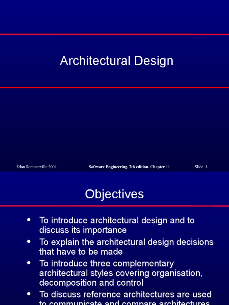 Software Engineering Chapter 11 | PDF | Software Architecture | Object Oriented Programming