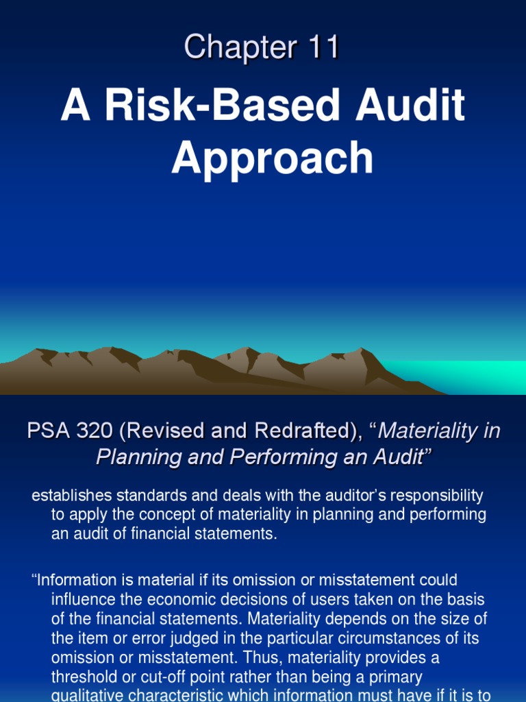 Chapter 11 A Risk Based Audit Approach - PPT 302925165 | PDF | Audit | Risk