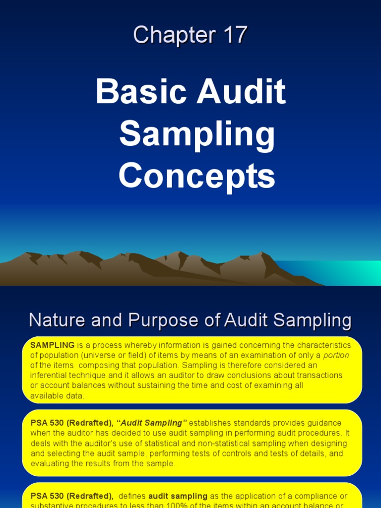 Chapter 17 Basic Audit Sampling Concepts | PDF | Sampling (Statistics) | Audit