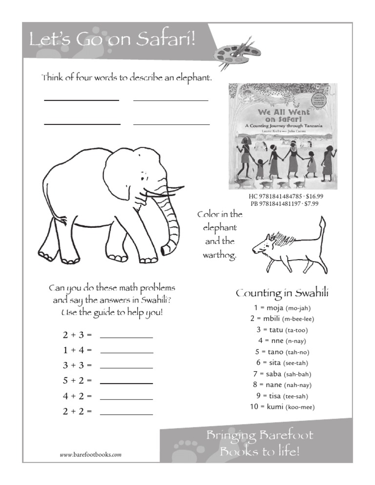 We All Went On Safari Activity US | PDF