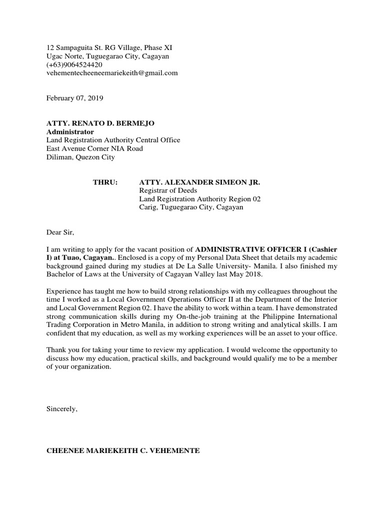 Application Letter | PDF | Behavior Modification