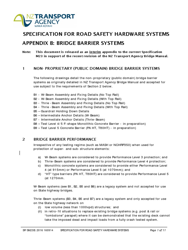 NZTA Standard B | PDF | Specification (Technical Standard) | Road ...