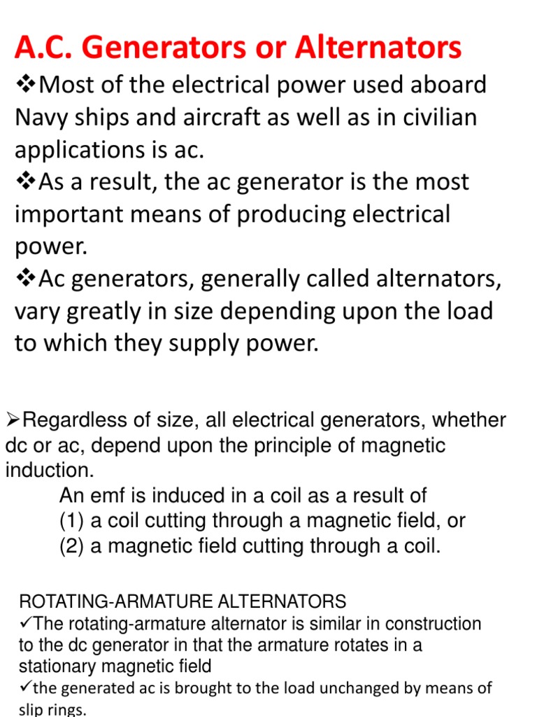 Alternators Pdf Pdf Electric Generator Inductor