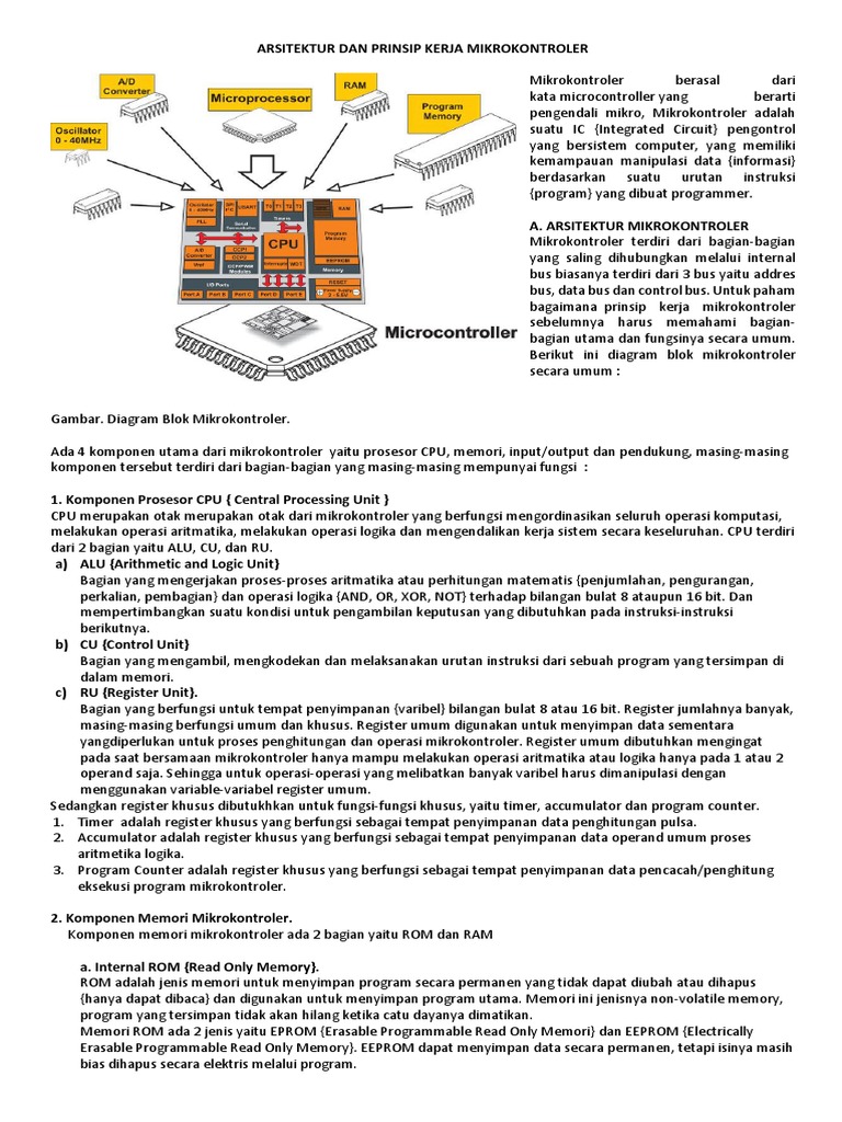 Arsitektur Dan Prinsip Kerja Mikrokontroler | PDF Arsitektur Dan Prinsip Kerja Mikrokontroler | PDF