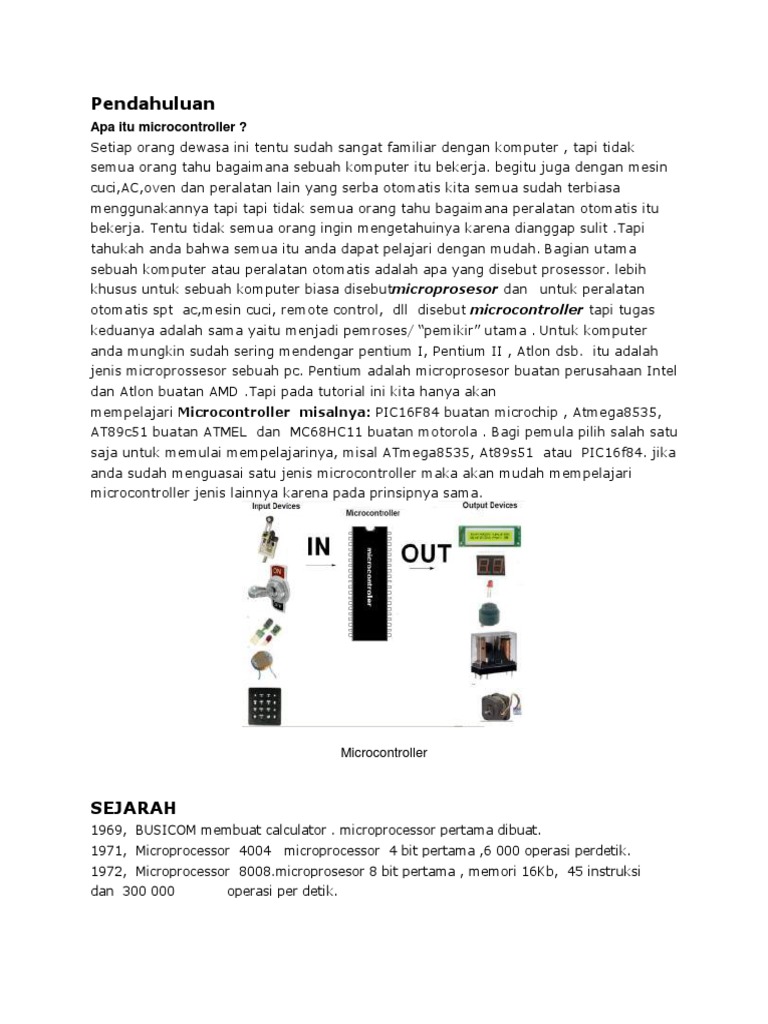 Arsitektur Dan Prinsip Kerja Mikrokontroler | PDF Arsitektur Dan Prinsip Kerja Mikrokontroler | PDF