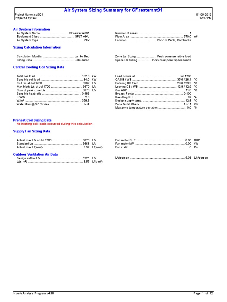 Systems Design Report | PDF | Air Conditioning | Hvac