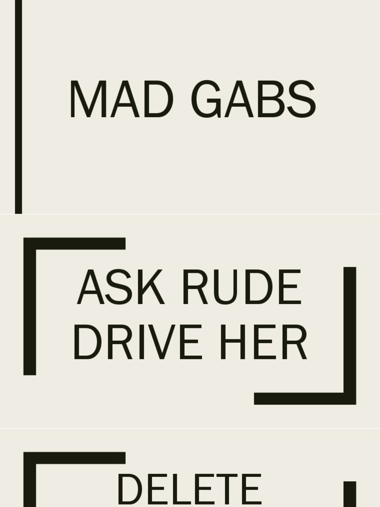 Mad Gab | PDF